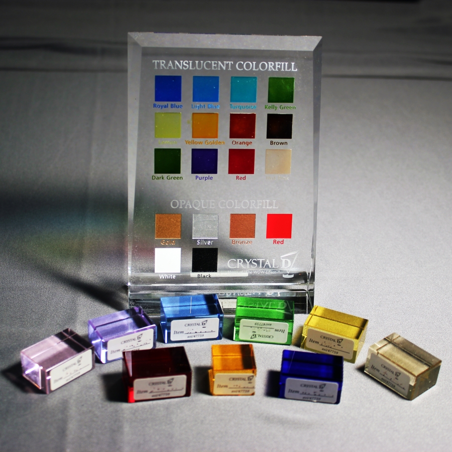Custom Crystal Sample Colors Award